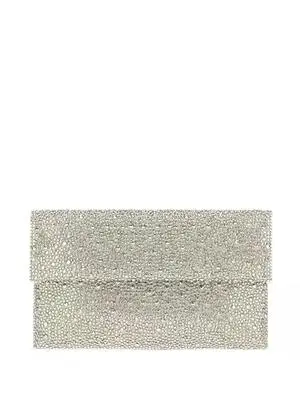 TWENTY FOURHAITCH Caren Crystal-embellished Shoulder Bag - Silver