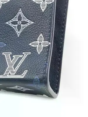 LOUIS VUITTON 2021s Monogram Shadow Gaston Shoulder Bag - Blue