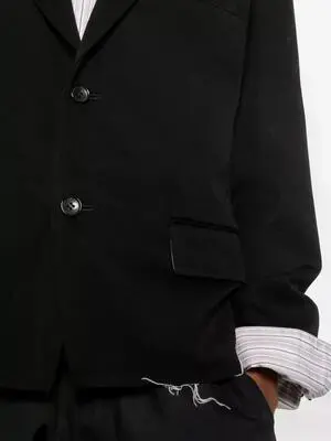 Comme Des Garçons Frayed Single-breasted Blazer