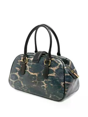 Just Cavalli Athena Leopard-print Leather Shoulder Bag