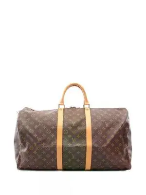 LOUIS VUITTON 1998 55 Keepall Boston Monogram Holdall - Brown