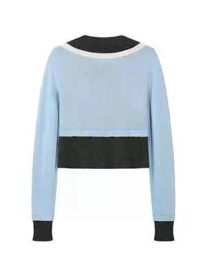 CUDDLEUP Layered-design Knit Cardigan