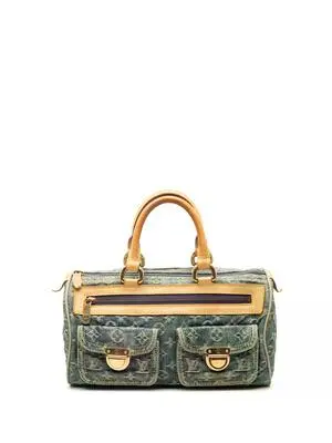 LOUIS VUITTON 2006 Monogram Denim Neo Speedy 30 Boston Bag - Blue