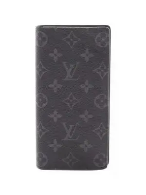 LOUIS VUITTON 2021s Brazza Eclipse Monogram Wallet - Black