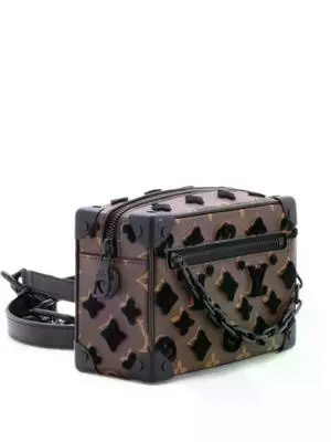 LOUIS VUITTON Soft Trunk Bag Monogram Tuffetage Canvas Mini Crossbody Bag - Black