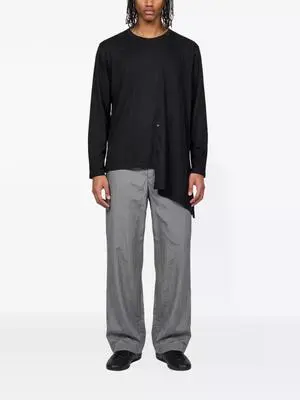 Yohji Yamamoto Asymmetric Button-up Long-sleeve T-shirt
