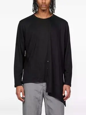 Yohji Yamamoto Asymmetric Button-up Long-sleeve T-shirt
