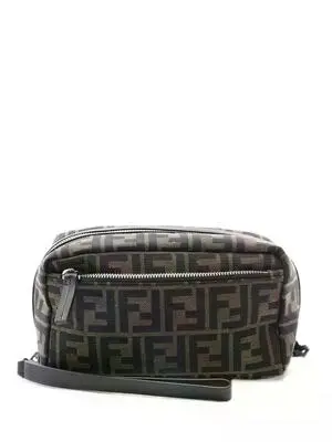 Fendi 2020s Zucca Clutch Bag - Black