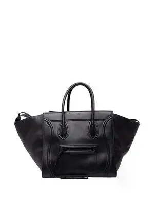 Celine 2013 Medium Leather Phantom Luggage Tote Bag - Black