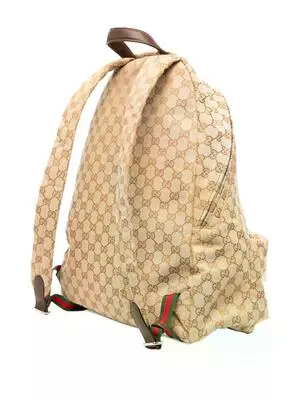 Gucci 2016-2026 Large Gg Canvas Web Tag Backpack