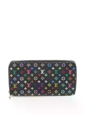 LOUIS VUITTON X Takashi Murakami 2015 Zippy Monogram Multicolour Wallet - Black