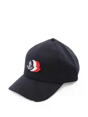 Moncler 2020s Logo-embroidered Cap - Black
