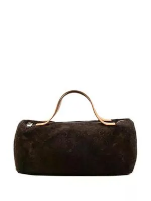 Celine 20th Century C Macadam Suede Handbag