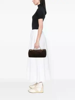 Celine 20th Century C Macadam Suede Handbag
