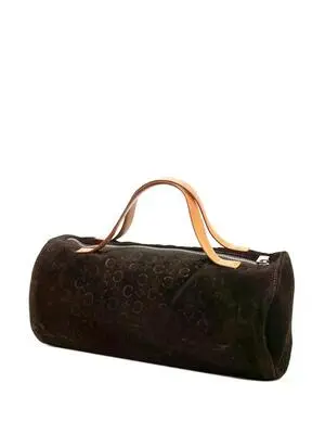 Celine 20th Century C Macadam Suede Handbag