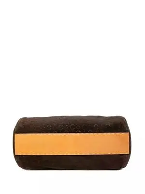 Celine 20th Century C Macadam Suede Handbag
