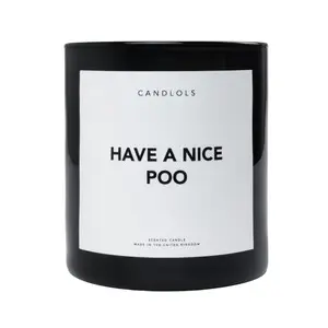 CANDLOLS Have A Nice Poo, Luxury Scented Candle - Black