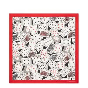 Lulu Guinness Queen Of Hearts Silk Scarf