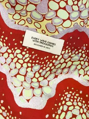 VLISCO DIALOGUES Bubble-print Midi Pareo Skirt