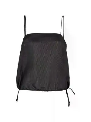 ST. AGNI Drawstring-hem Top