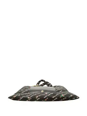 Miu Miu 1993-2000 Floral Printed Nylon Faille Foldable Tote Bag