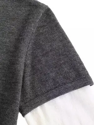 CUDDLEUP Layered-design Cashmere Top