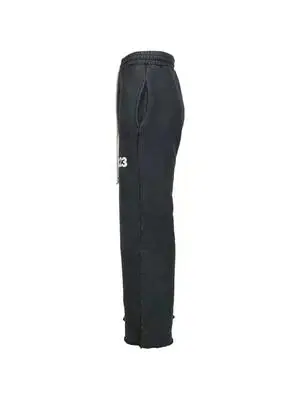 RIVINGTON ROI REBIS Logo-print Wide-leg Track Pants - Black