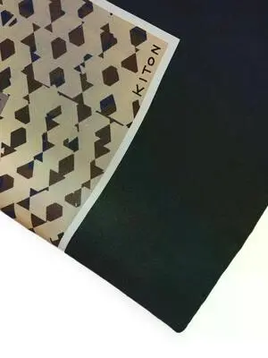 Kiton Geometric-pattern Silk Scarf