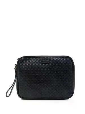 Gucci 2016-2026 Microguccissima Clutch Bag - Black