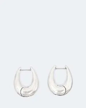 ALLSAINTS Cashew Hoop Earrings Warm Silver