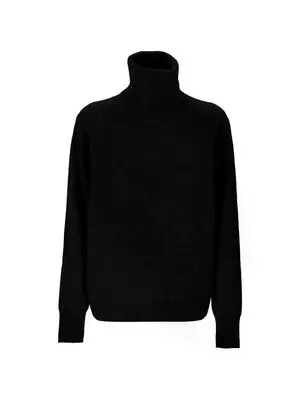 EMMA E GAIA Roll-neck Knitted Sweater - Black