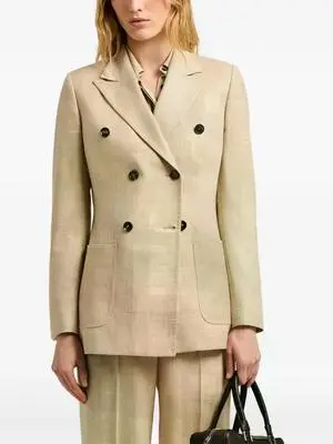 Kiton Double-breasted Prince Of Wales Blazer