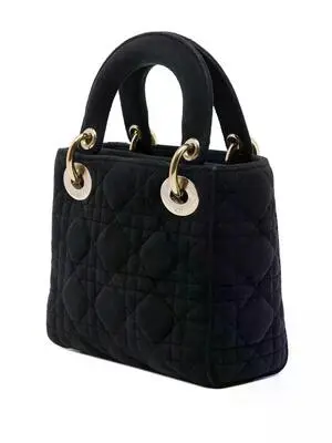 Dior 2019 Mini Velvet Cannage Lady Satchel