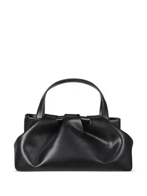 THEMOIRE Athena Ruched Tote Bag - Black