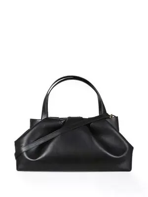 THEMOIRE Athena Ruched Tote Bag - Black