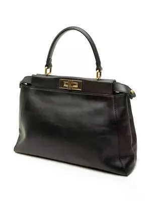 Fendi 2010-2026 Medium Shiny Nappa Peekaboo Iconic Satchel
