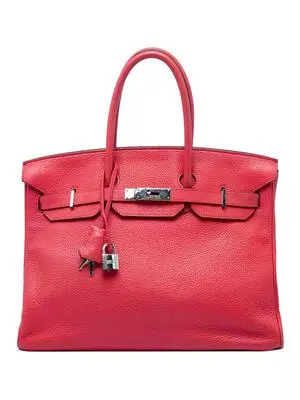 Hermès 2009 Clemence Birkin Retourne 35 Handbag - Red