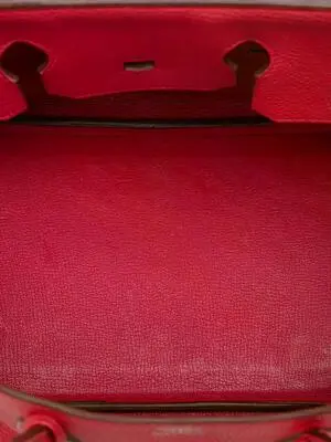 Hermès 2009 Clemence Birkin Retourne 35 Handbag - Red