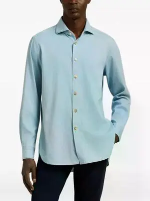 Kiton Spread-collar Shirt