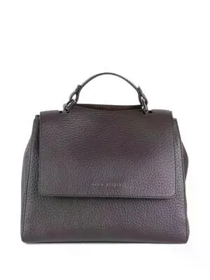 Orciani Small Sveva Soft Grained Leather Tote Bag - Brown
