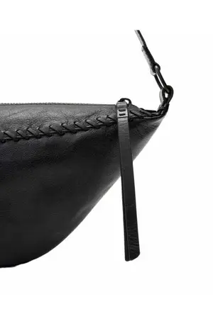 ALLSAINTS Esme Whipstitch Leather Crossbody Bag - Black