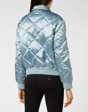 Philipp Plein Nylon Quilted Bomber Iconic Plein