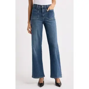 FRAME Le Pixie Slim Palazzo Pocket High Waist Wide Leg Jeans