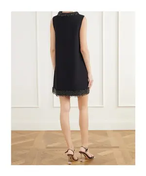 Simkhai Reux Beaded Crepe Mini Dress