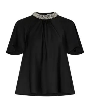 Simkhai Loreta Crystal-embellished Top - Black