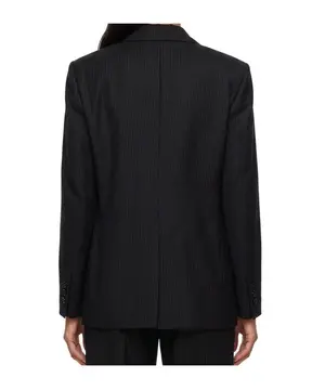 BLAZÉ MILANO Doubloe-breasted Pinstriped Blazer