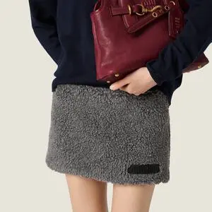 Miu Miu Fleece Miniskirt