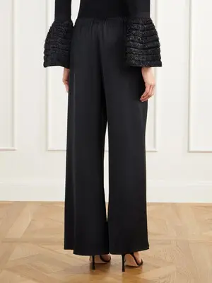 Simkhai Roni Satin Wide-leg Casual Trousers