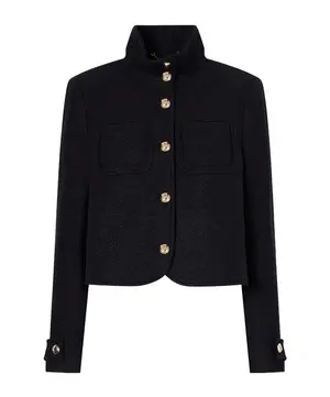 Simkhai Wilcox Wool-blend Bouclé Coat - Black