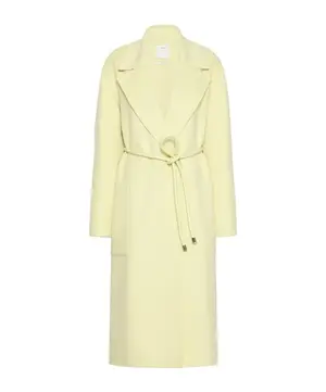Sportmax Long-sleeved Coat - Light Yellow